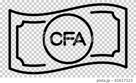 West Africa CFA franc banknote line icon - Stock Illustration [81617123 ...