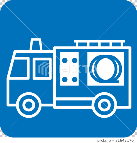 Fire engine pictogram - Stock Illustration [81642170] - PIXTA