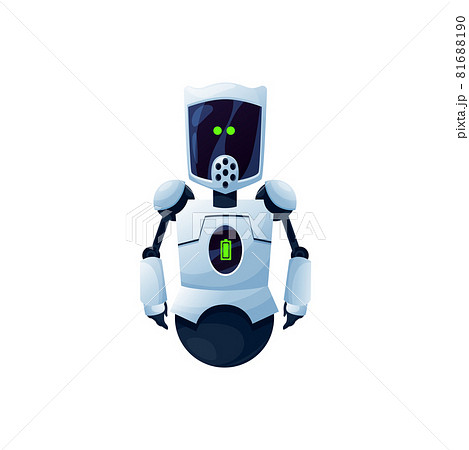 Friendly robot in without legs on wheel cyborgのイラスト素材 [81688190] - PIXTA