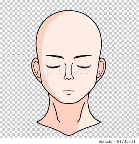 Bald male front facing illustration - Stock Illustration [81736511] - PIXTA