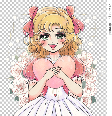 Gekiga-style shojo manga, laughing princess,... - Stock Illustration ...
