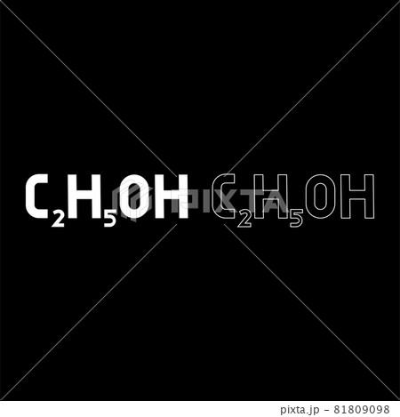 Chemical Formula C2h5oh Ethanol Ethyl Alcohol Vector Image, 60% OFF