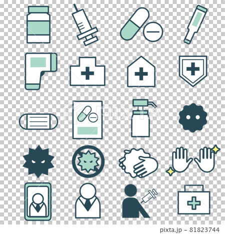 Virus / infectious disease countermeasure icon set - Stock Illustration ...