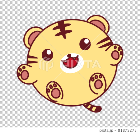 Illustration material of a round tiger - Stock Illustration [81875275 ...