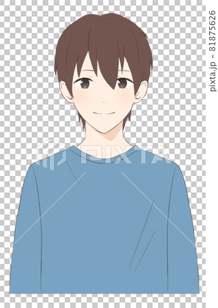 Front-facing man in blue - Stock Illustration [81875626] - PIXTA