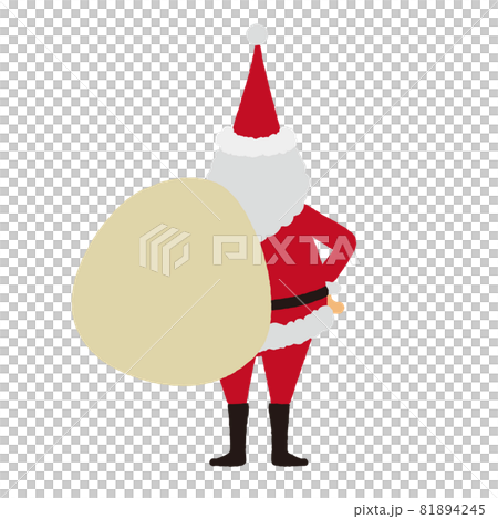 Illustration of Santa Claus Back view of Santa... - Stock Illustration ...