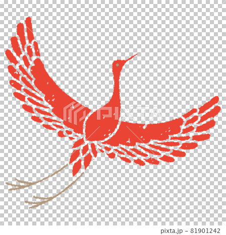 Japanese-style print stamp Shobu Tsuru - Stock Illustration [81901242 ...