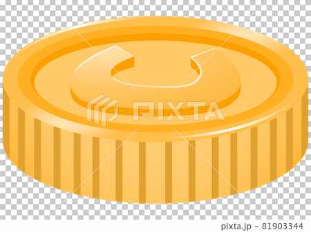 Illustration of a coin with a C engraved on the... - Stock Illustration ...