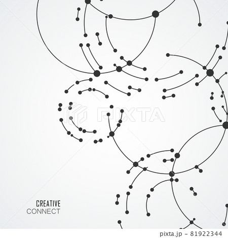 Vector points connecting circles background....のイラスト素材 [81922344] - PIXTA
