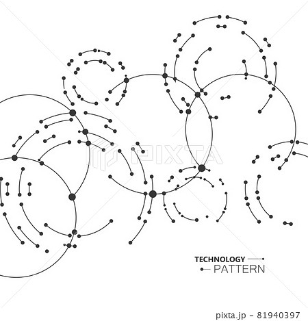 Vector points connecting circles background....のイラスト素材 [81940397] - PIXTA