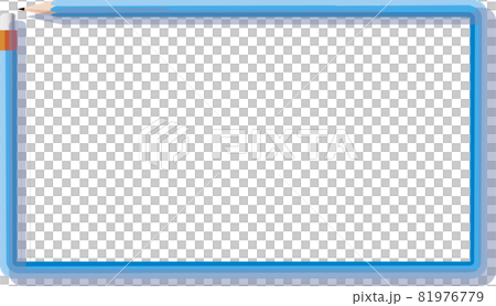 Pencil design frame with horizontally long text - Stock Illustration ...
