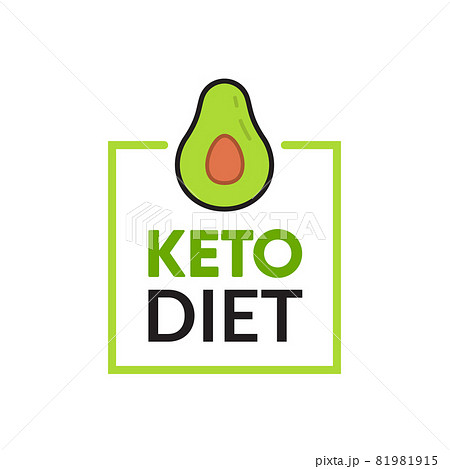 Keto diet icon logo. Ketogenic approved sign...のイラスト素材 [81981915] - PIXTA