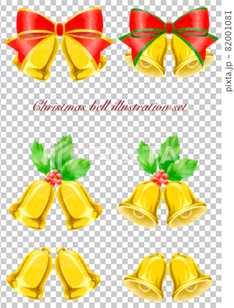 Christmas bell illustration set - Stock Illustration [82001081] - PIXTA