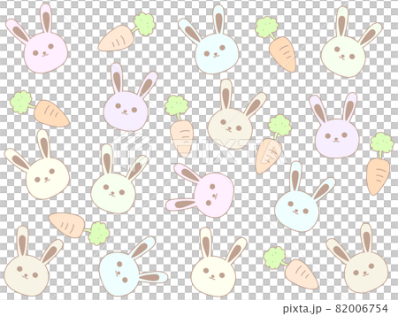 Colorful rabbit and carrot wallpaper background - Stock Illustration ...