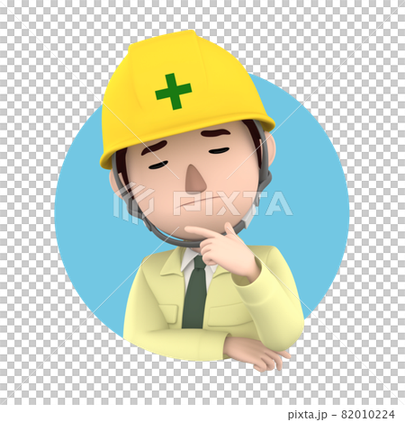 Construction site worker icon worried - Stock Illustration [82010224 ...