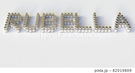 Glass vials compose RUBELLA text on white...のイラスト素材 [82019809] - PIXTA
