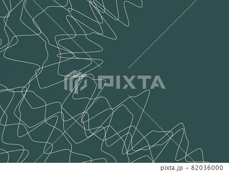 ジグザグの線のアブストラクトA3ポスター 深緑地に白のイラスト素材 [82036000] - PIXTA