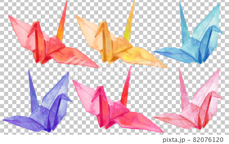 Many paper cranes - Stock Illustration [82076120] - PIXTA