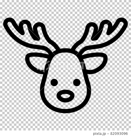 Reindeer face icon - Stock Illustration [82093096] - PIXTA