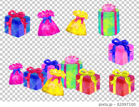 Handwritten colorful gift set - Stock Illustration [82097100] - PIXTA
