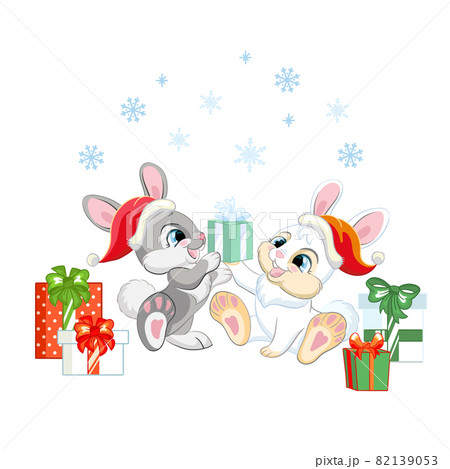 Christmas Rabbit Clipart