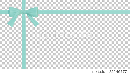 Ribbon cross mint green - Stock Illustration [82146577] - PIXTA