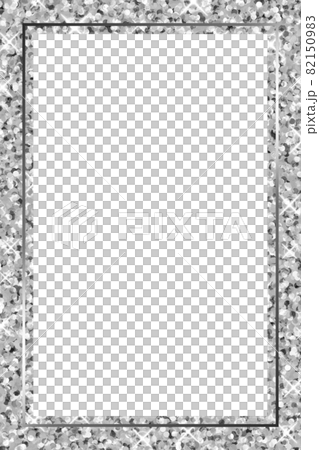 Glitter frame rectangular vertical silver - Stock Illustration ...