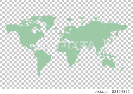 Vector illustration of world map with simple... - Stock Illustration ...