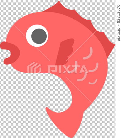 Illustration of pop and cute red sea bream New... - Stock Illustration ...