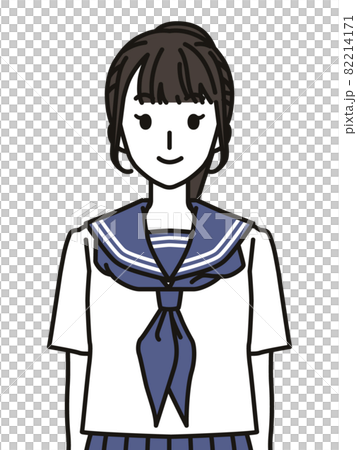 Illustration of junior high school and high... - Stock Illustration ...