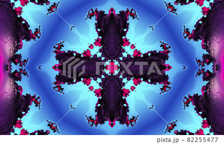 Cyan seamless pattern with cross. Purple...のイラスト素材 [82255477] - PIXTA