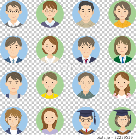 人物アイコンセットのイラスト素材 [82259539] - PIXTA