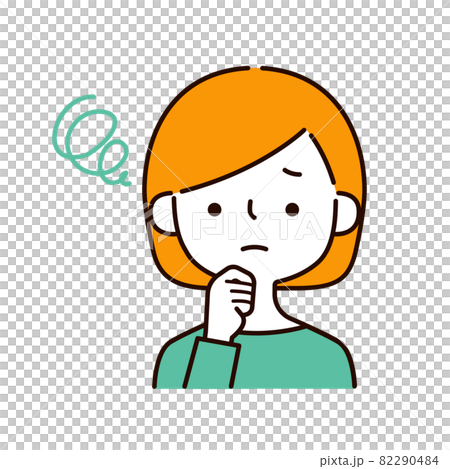 Troublesome facial expressions and poses Female... - Stock Illustration ...