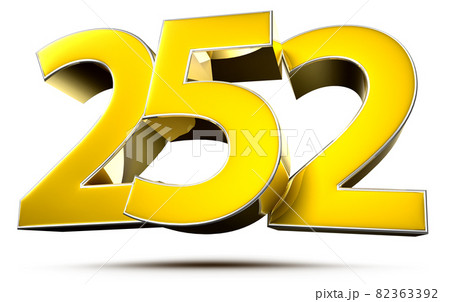 number 252 gold.のイラスト素材 [82363392] - PIXTA