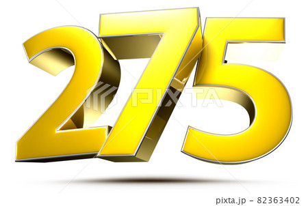 number 275 gold.のイラスト素材 [82363402] - PIXTA