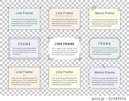 Illustration set of simple frames. Text... - Stock Illustration ...