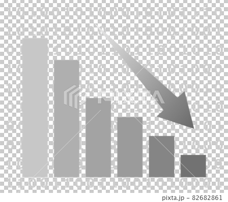 Illustration of a graph going down - Stock Illustration [82682861] - PIXTA