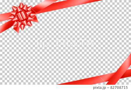 Elegant red ribbon frame - Stock Illustration [82708715] - PIXTA