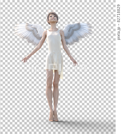 Beautiful leg angel perming 3DCG illustration... - Stock Illustration ...
