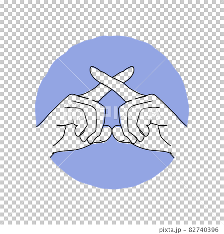 Cross mark line drawing with index finger - Stock Illustration ...