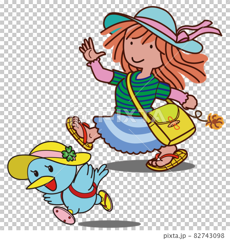 It's fun to go out with your friends! - Stock Illustration [82743098 ...