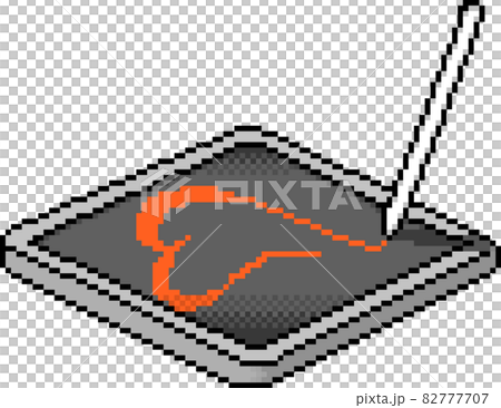 Tablet PC vector drawn with pixel art - Stock Illustration [82777707 ...