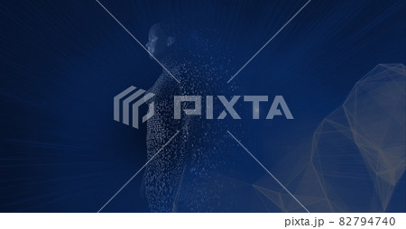 Composition of exploding human body formed with...のイラスト素材 [82794740 ...