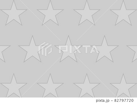 Composition of grey stars in rows on grey...のイラスト素材 [82797720] - PIXTA