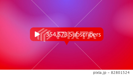 Play button icon, subscribers text and...のイラスト素材 [82801524] - PIXTA