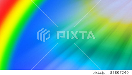 Shining sun over rainbow colors backgroundのイラスト素材 [82807240] - PIXTA