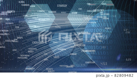 Image of business text and light trails over...のイラスト素材 [82809482] - PIXTA