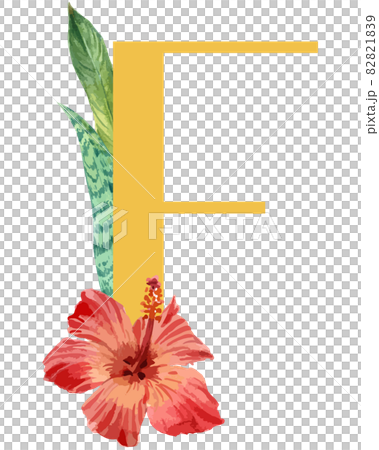 Tropical alphabet watercolorのイラスト素材 [82821839] - PIXTA