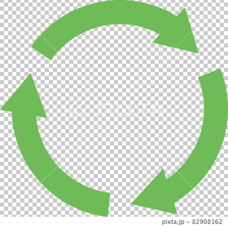 Arrow (circulation) cycle icon green - Stock Illustration [82908162 ...