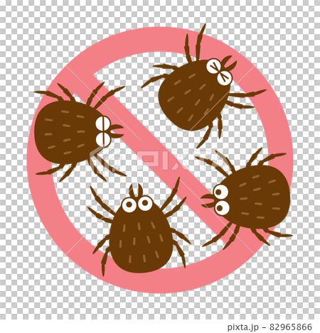 Tick swarm and ban mark icon - Stock Illustration [82965866] - PIXTA